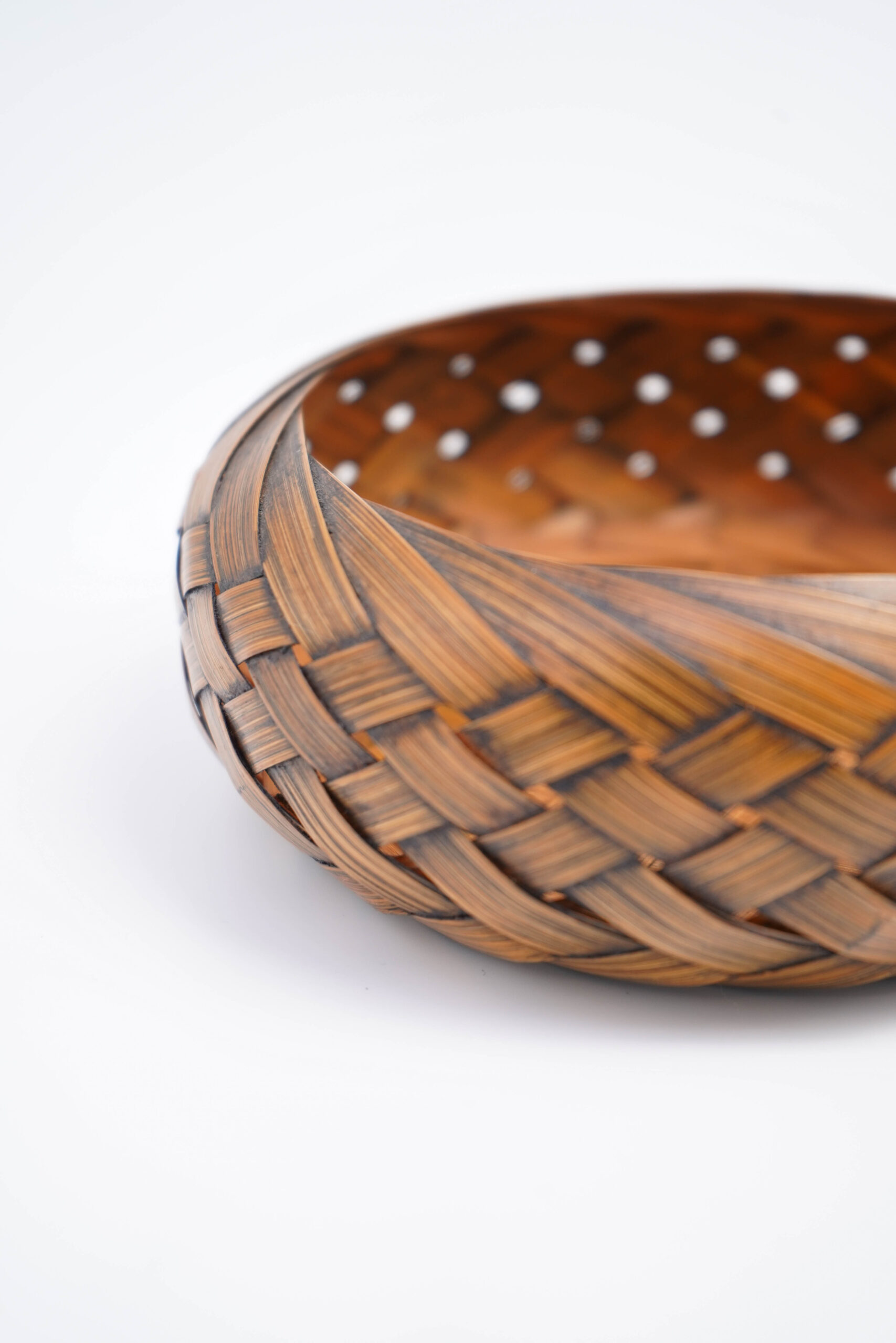 Cross Weave Bamboo Basket - CRAFTS ON PEEL